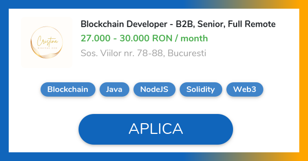 Remote Blockchain Developer - B2B, Senior, Full Remote | cristinacco