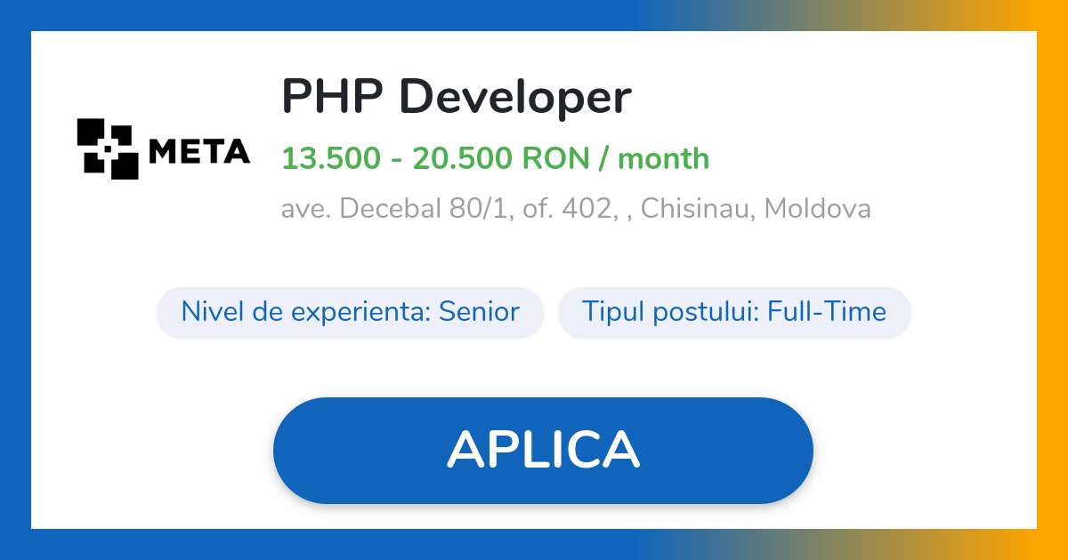 Remote PHP Developer | Meta Sistem