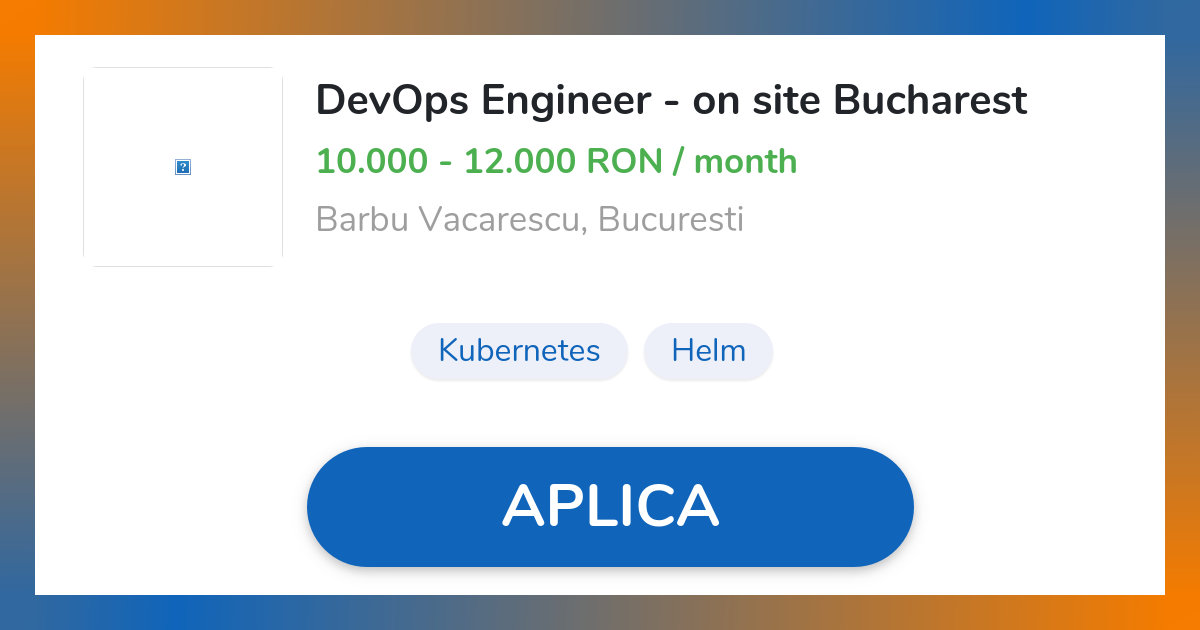 DevOps Engineer - on site Bucharest Job in Bucuresti | ADECCO RESURSE UMANE SRL